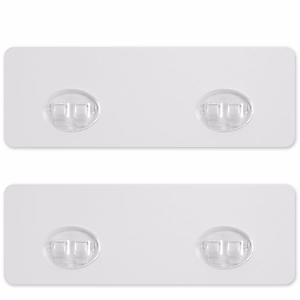 FLCITY 2 Pack Shower Caddy Adhesive Replacement, No Drilling, Strong Self Adhesive Shower Shelves for Bathroom Wall Hocks