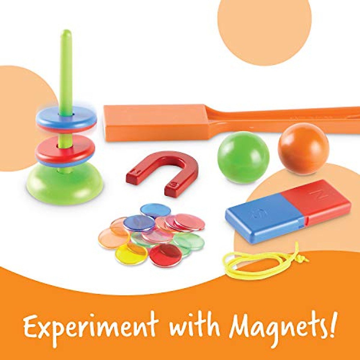 Learning Resources STEM Explorers -Ages 5+,39 Pieces, Magnet Movers, Critical Thinking Skills, STEM Certified Toys, Magnets Kids,Magnet Set,Back to School Gifts,Teacher Supplies