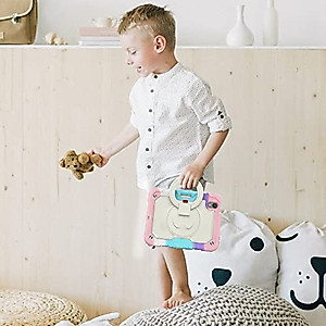 Timecity iPad Mini 6 Case (iPad Mini 6th Generation Case 8.3 inch 2021): with Strong Protection, Screen Protector, Handle, Shoulder Strap, 360° Rotating Stand, Pencil Holder - Pink Camo