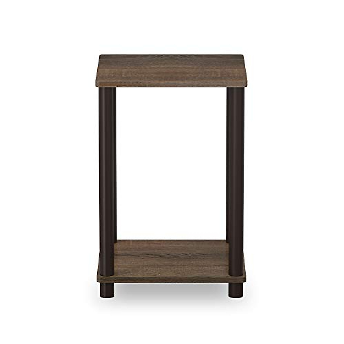FURINNO Turn-N-Tube Haydn End Table, 1-Pack, Walnut/Brown
