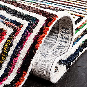 SAFAVIEH Nantucket Collection Accent Rug - 3' x 5', Ivory, Handmade Boho Abstract Cotton & Wool, Ideal for High Traffic Areas in Entryway, Living Room, Bedroom (NAN604A)