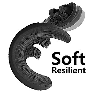 Weweya Slides for Men Women Pillow Slippers Double Buckle Adjustable EVA Flat Sandal Black Women Size 5.5 6 6.5