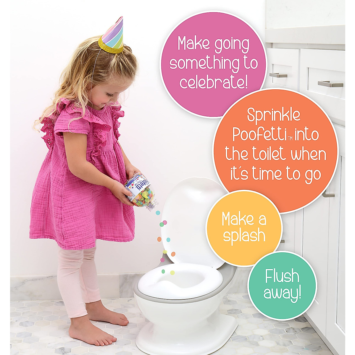 Poofetti Potty Flair - Scented Potty Training Party Toilet Confetti from PrimaStella (Unicorn Farts Scent)