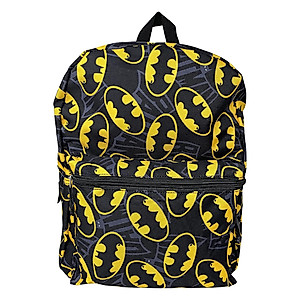Batman Logo 16 inches Allover Print Large Backpack
