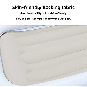 Fonkoufi Inflatable Toddler Travel Bed，Kids Travel Bed- Portable Baby Bed, Airplane Travel Essentials Kids，Toddler Air Mattress Suit for Economy Seats, Train, Car