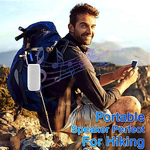 UrbanX Scorpio Series Bluetooth Speaker, IPX6 Waterproof Speakers HD Surround Sound with Punchy Bass, True Wireless Pairing, BT5.3, Portable Speaker for Nubia Z17 - White