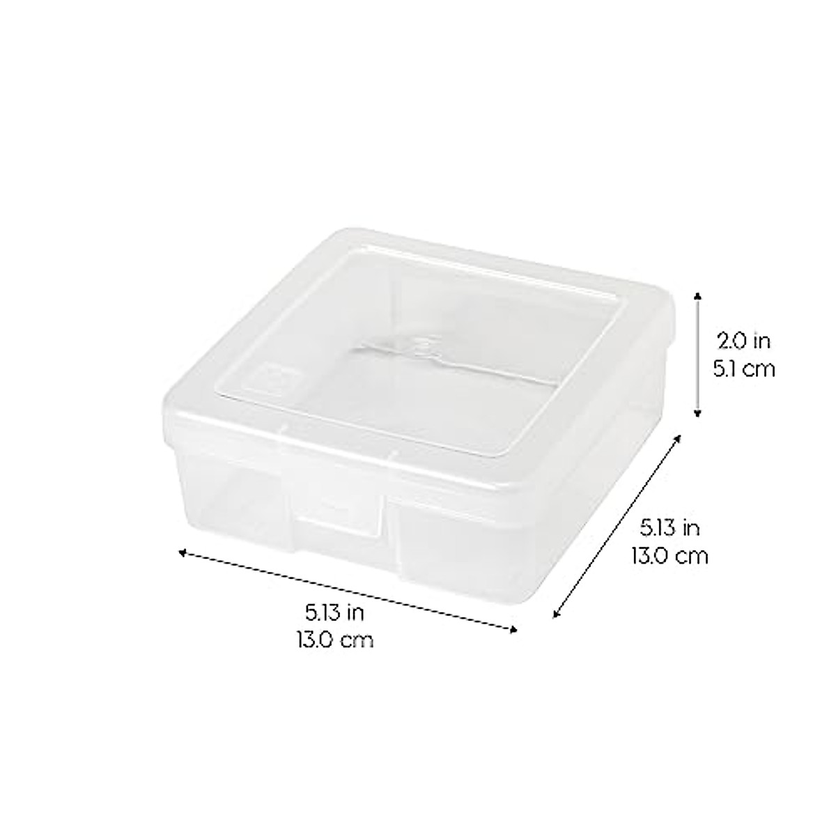IRIS USA 10 Pack Small Plastic Hobby Art Craft Supply Organizer Storage Containers with Latching Lid, for Pencil, Lego, Crayon, Ribbons, Wahi Tape, Beads, Sticker, Yarn, Ornaments, Stackable, Clear