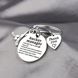 ENSIANTH Hockey Manager Gift Appreciation Gift Hockey Team Gift Hockey Players Gift Field Hockey Coach Keychain (Hockey manager key)