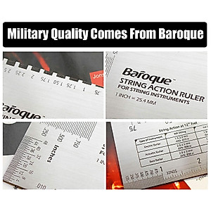 String Action Ruler Gauge,Guitar Repairing Tool for Luthier,Fit for Guitar,Ukulele,Bass,Banjo,Mandolin