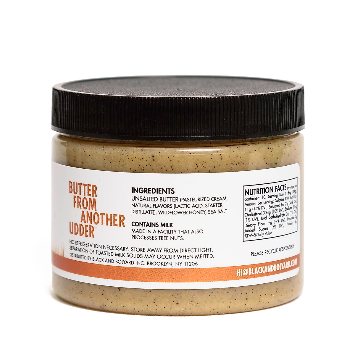Black & Bolyard Honey Brown Butter – Non-GMO, Grass-fed Butter – Caramelized & Honey Infused Butter – Ghee Butter/Clarified Butter Alternative – Toasted Honey Butter – 5 Ounces