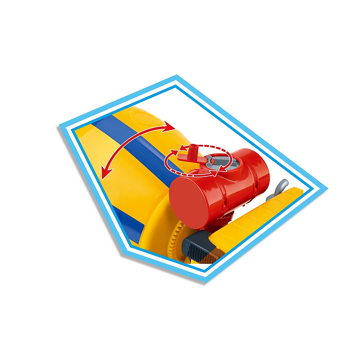 Playee Cement Mixer Toy Truck for Kids Oversized Friction Cement Truck - 14" Construction Vehicle Toy for Boys and Girls - Can Actually Turn The Mixer, Great Car Toys Gift Giveaways for Your Kids