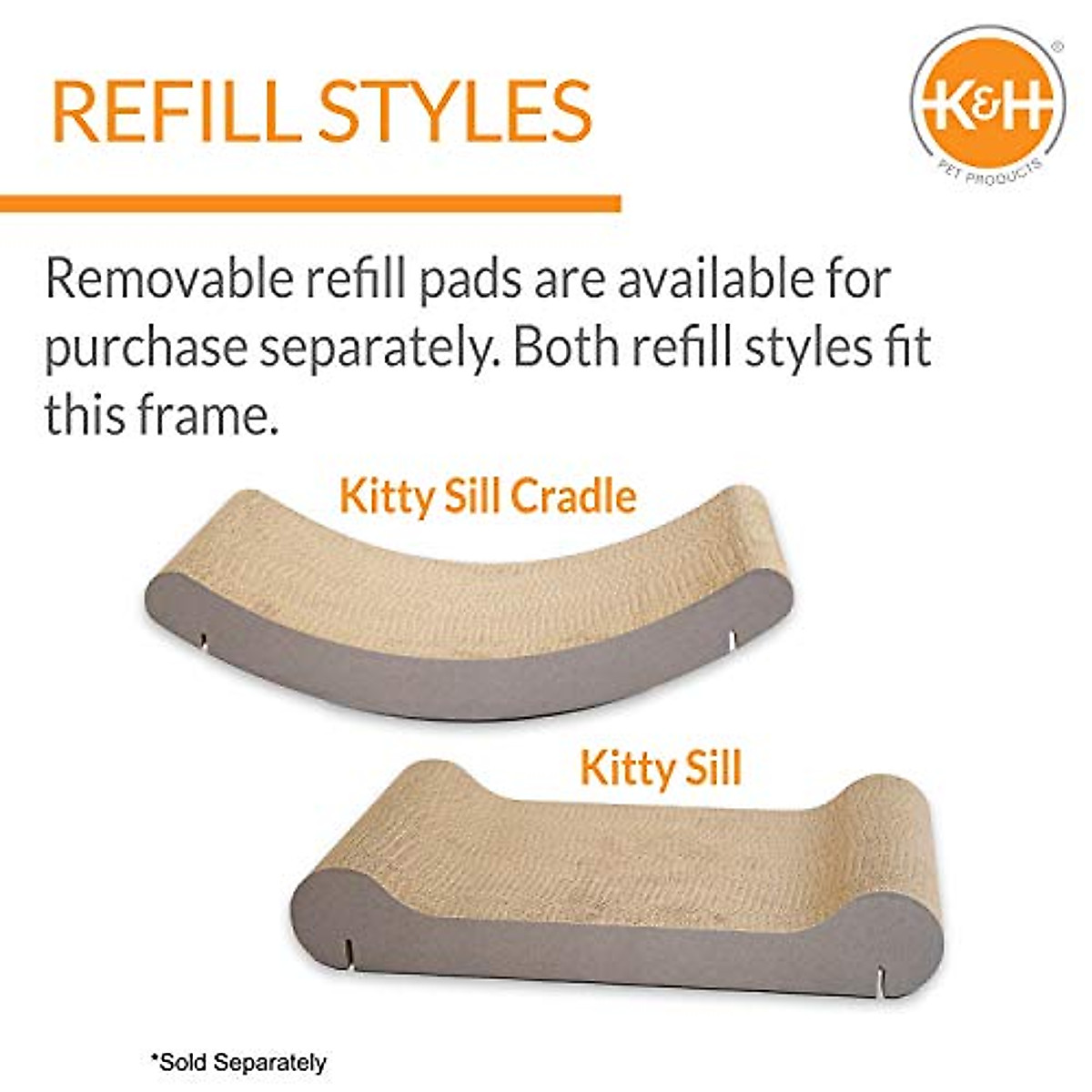 K&H Pet Products EZ Mount Scratcher Kitty Sill Cradle Tan 11” x 20” x 2”