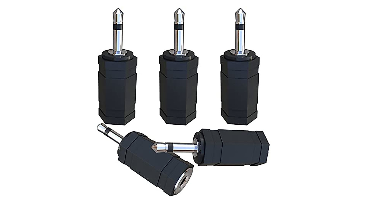 Goupchn 3.5mm Mono to Stereo Adapters - 5 Pack