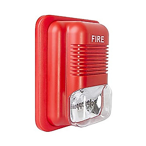 Fire Alarm Siren Security Horn Buzzer 12VDC 24V Sound and Light Fire Warning Strobe Siren for Single Action Manual Pull Station or Alarm System