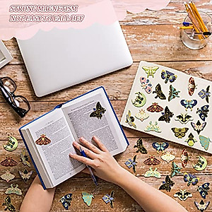 40 Pieces Butterfly Magnetic Bookmarks Butterfly Shape Page Markers Cute Book Markers for Women Kids Students Gifts School Office Book Reading Supplies, 20 Styles Magnetic Bookmarks