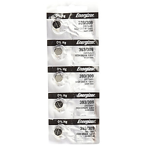 Energizer SR754W 393 Silver Oxide Watch Battery 5 Pack