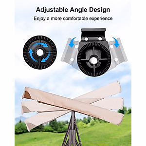 2Pcs Porch Patio Swing Fittings to Attach Canopy Frame to Swing Frame, Garden Swing Plastic Frame Replacement Part, Outdoor Canopy Swings Parts Match Diameter 20-23mm Swing Chair Frame Interface