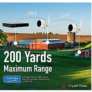 (2024 Upgraded Ver.) [8CH] Crystal Vision CVT808A-61C 1080P Full HD Wireless Surveillance System, 6 x 3MP Floodlight 2 Way Audio Siren Cameras