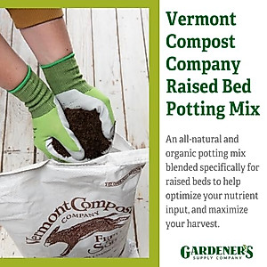 Vermont Compost Company Raised Bed Mix | High-Nutrient Compost-Based Potting Soil for Plants & Vegetables Organic Gardening - 20 Quarts | Gardener's Supply Co Exclusive