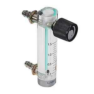 CATSELURRY Flow Meter LZB-6M Oygen Meter 0-1.5 LPM Flowmeter with Control for Detect Oygen Flow for Oygen Air Gas Adjustable