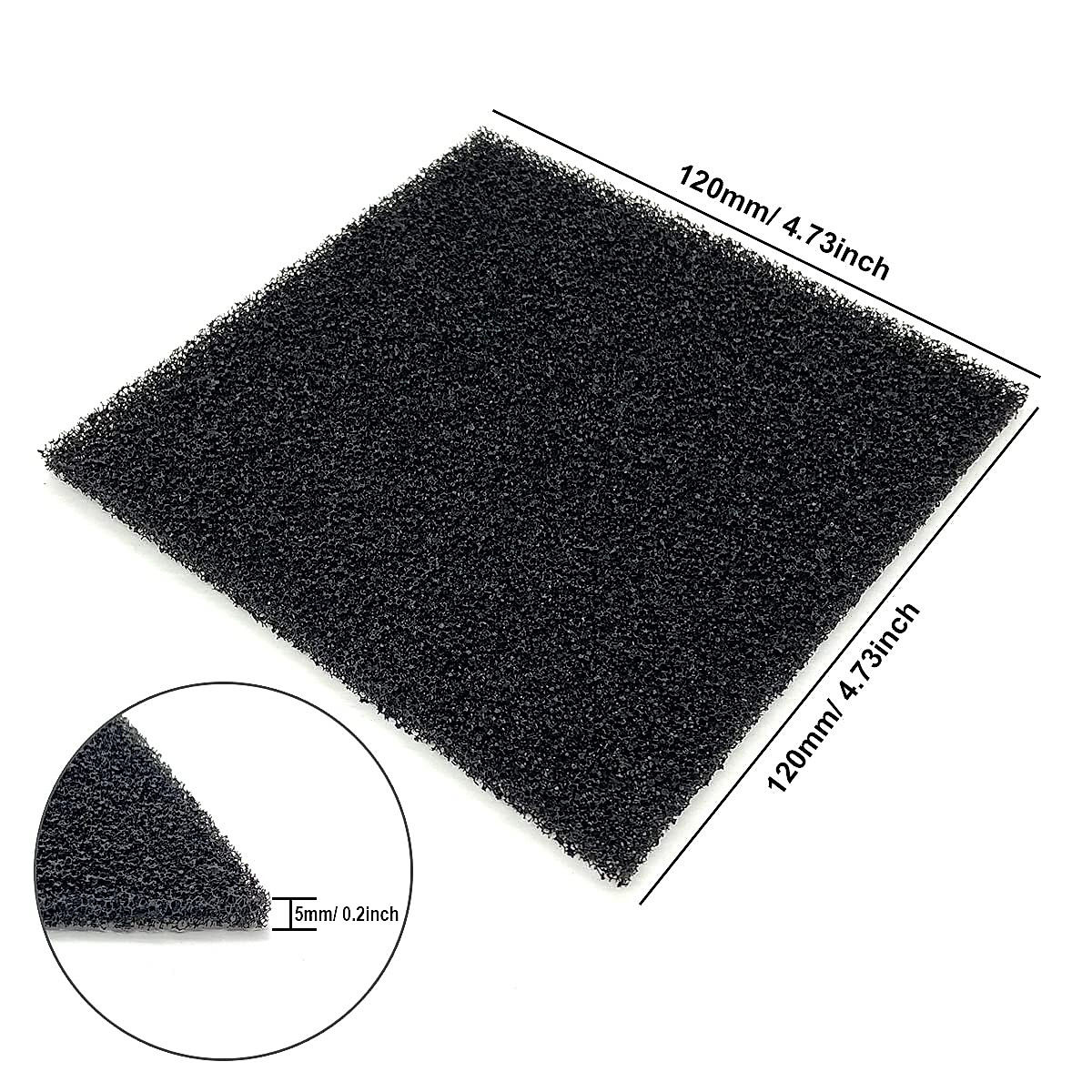 QINIZX 5 Pack Set Solder Smoke Fume Absorber Activated Carbon Filter Sponge Solder Extractor Filter Replacement Fume Filters DIY Working Fan for Soldering Station (4.73x4.73x0.2inch)