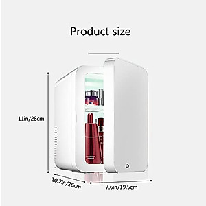 Mini Fridge AC/DC Portable Thermoelectric Cooler and Warmer Mini Fridge for Bedroom Car Home Travel Mini Refrigerator for Skin Care Foods Medications,White