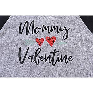 Mommy is My Valentine Shirt Toddler Kids Cotton Long Sleeve Tee Tops Outfit Boys Girls Valentine’s Day Clothes (5-6 Years, Style 2#-Mommy is My Valentine)