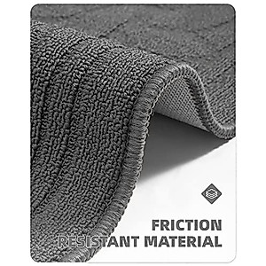 Color G Kitchen Rugs, Non Skid Kitchen Runner Rug Machine Washable Kitchen Floor Mat, Easy to Clean Kitchen Rugs and Mats, 18"x59", Grey