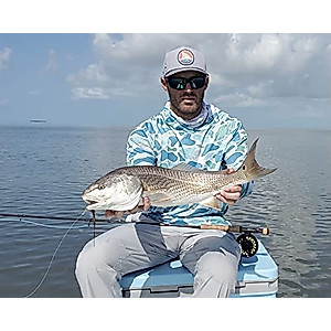 Southern Fin Apparel Performance Fishing Hoodie Shirt for Men Women UPF UV 50+ Lightweight With Hood (Large, Green Camo, l)