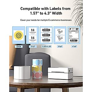 MUNBYN Shipping Label Printer P130, 4x6 USB Thermal Label Printer, Desktop Barcode Label Printer for Shipping Packages Home Small Business, Easy Setup Compatible with Mac, Windows, Linux, UPS, USPS