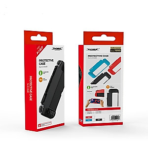 Protective Case for Nintendo Switch OLED, Soft Silicone Switch OLED Case with Game Storage - Black