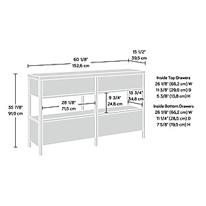 Sauder Manhattan Gate Credenza, for TVs up to 60", Mystic Oak Finish