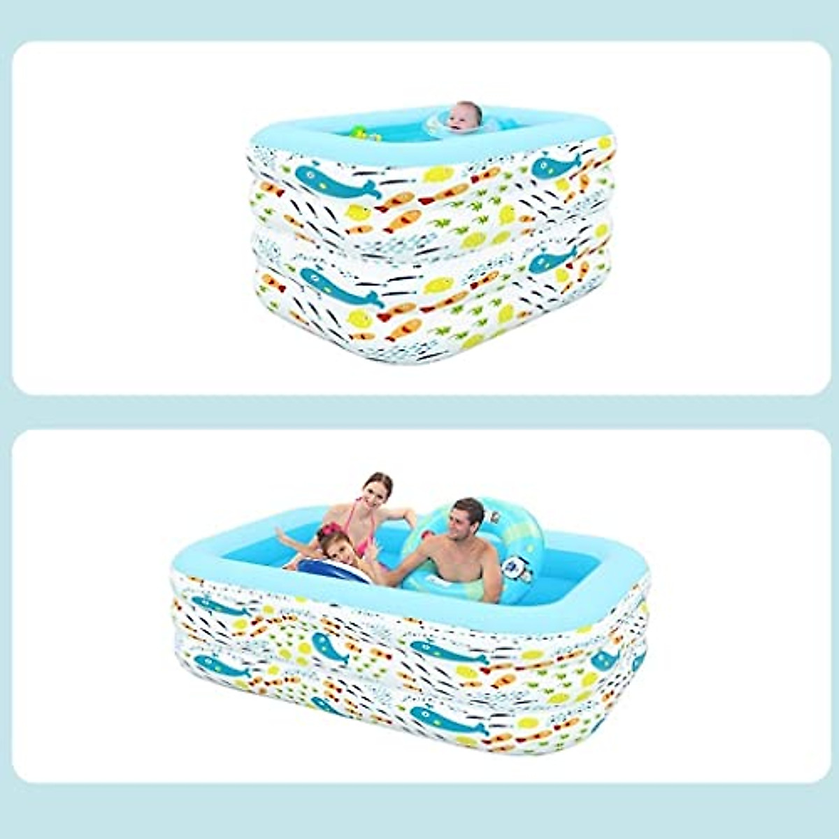 Inflatable Pool Family Pool Inflatable Swimming Pool Rectangular Blow ...