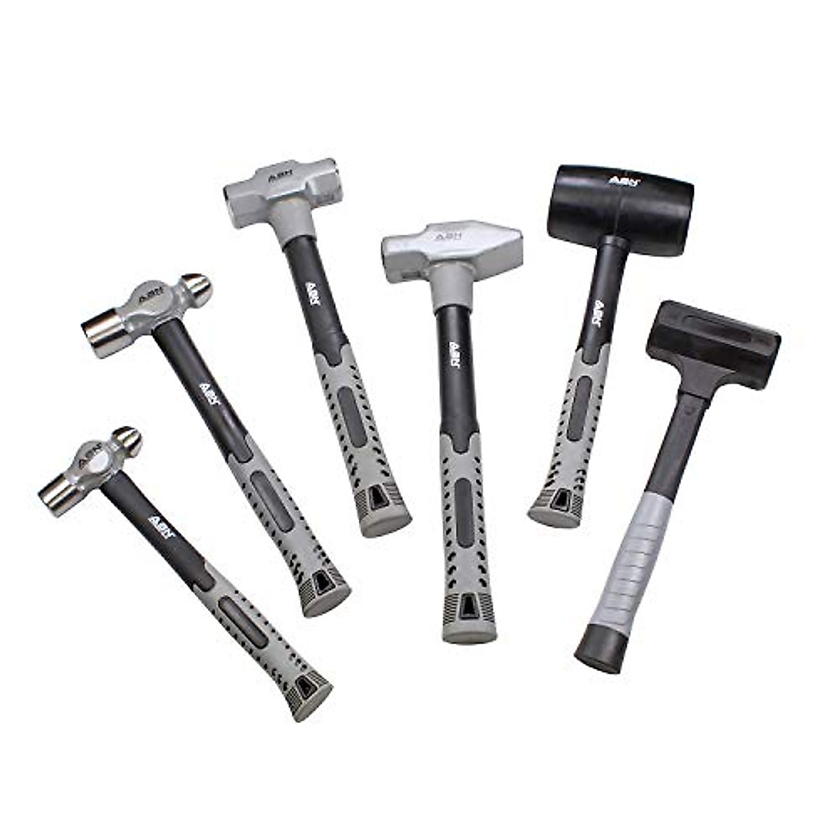 ABN 6 Piece Hammer Set - Forging Hammer Tool Set, Metal Working Tools and Equipment Pein and Sledge Hammer Styles