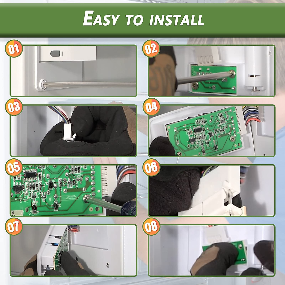 HPUY 4389102 Refrigerator Ice Maker Sensor Control Board Kit W10757851 Ice Level Control Board Kit Replacement Compatible for Whirlpool Kenmore Refrigerators Replaces 2198585 AP3137510 W10290817