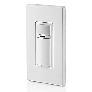 Leviton DOS05-1LZ Decora Motion Sensor In-Wall Switch, Auto-On, 5A, Single Pole or 3-Way, White/Ivory/Light Almond