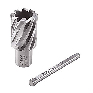 ACTOOL 1-1/8" Diameter × 1" Depth of Cut HSS ANNULAR Cutter with 3/4'' Weldon Shank