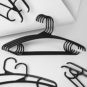 GoodtoU Plastic Hangers 60 Pack, Plastic Hangers, Black Plastic Hangers, Plastic Clothes Hangers, Durable Plastic Hangers, Black