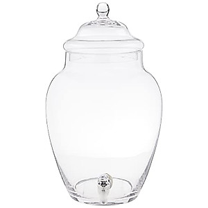 American Atelier Beverage Dispenser Cold Drink Dispenser w/ 1-Gallon Capacity Glass Jug, Leak-Proof Acrylic Spigot in Gorgeous Gift Box Great for Parties, Weddings & More