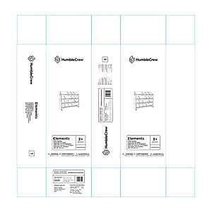Humble Crew Extra-Large Toy Organizer, 16 Storage Bins, Grey/Blue/Green/Yellow,15.5"D x 42"W x 35"H
