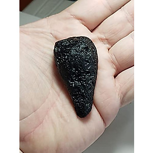 1pc Indochinite Super Black Tektite 38-67mm Specimen Very Rare Glass Naturally Formed from Meteorite Impact & Found in The Vietnam Area of The Strewnfield
