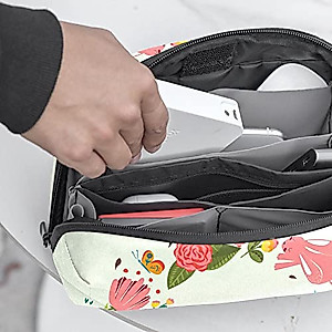 Travel Cord Organizer, Tech Organizer, Electronics Organizer, Cable Organizer Bag, Easter Cartoon Garland Bunny