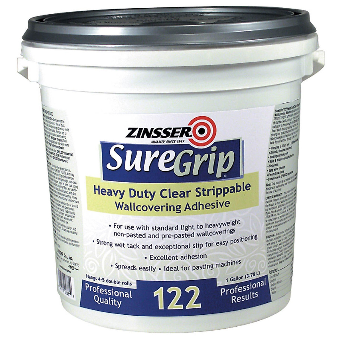 Zinsser 02881 1 Gallon Heavy Duty Clear Strippable Wallcovering Adhesive