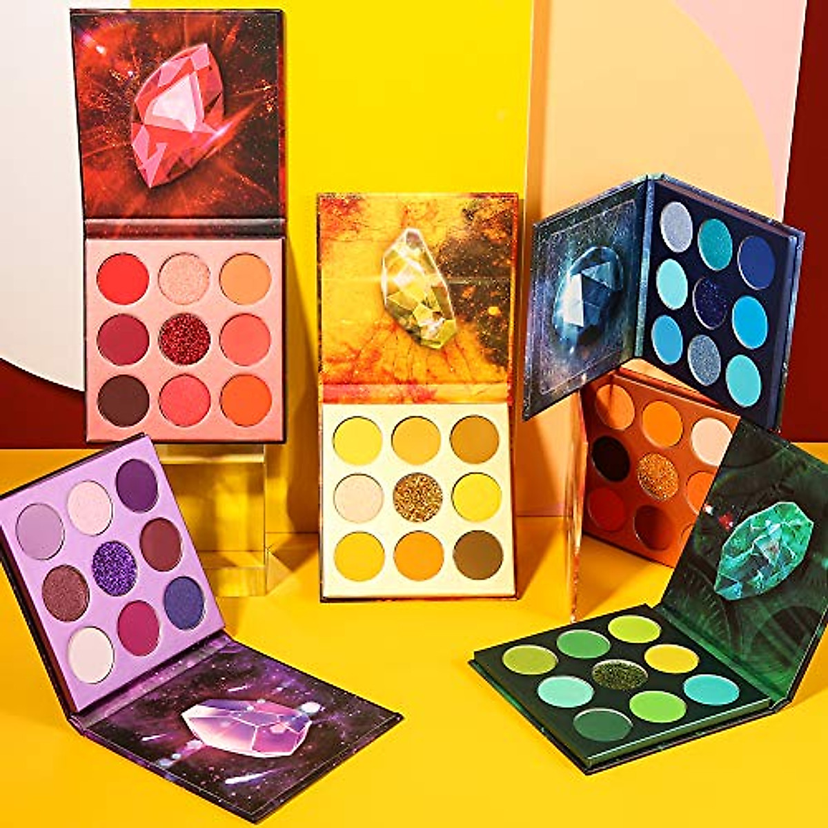 Docolor Eyeshadow Palette 54 Colors Gemstone Eye Shadow Palette Highly Pigmented Mattes Glitter Shimmers Naked Smokey Cream Powder Blendable Long Lasting Waterproof Colorful Professional Makeup Palette