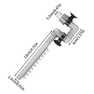 MiOYOOW Aquarium Canister Filter Inlet Outlet Kit, Fish Tank Inlet Outlet Pipes Aquarium Water Inlet Drain Pipe for HW-603B/602B, Inner Diameter 12 mm