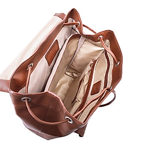 McKlein USA Women's Mcklein 88024: Leather Laptop Backpack, Brown, One Size