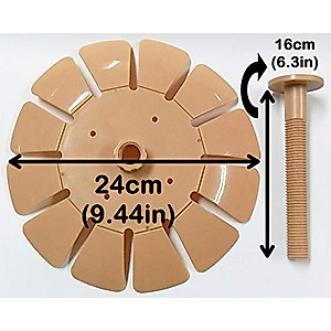 NURUMI - Premium Press Plate - Principle of Fermentation Weight Useful for a large amout of Pickles, Fermentation and Mature Foods in Crock Jar Container Mouth(over 14cm, 5.5in) (Round Apricot)