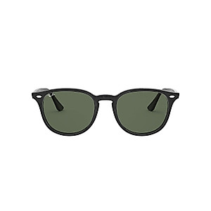Ray-Ban RB4259 Round Sunglasses, Black/Dark Green, 51 mm