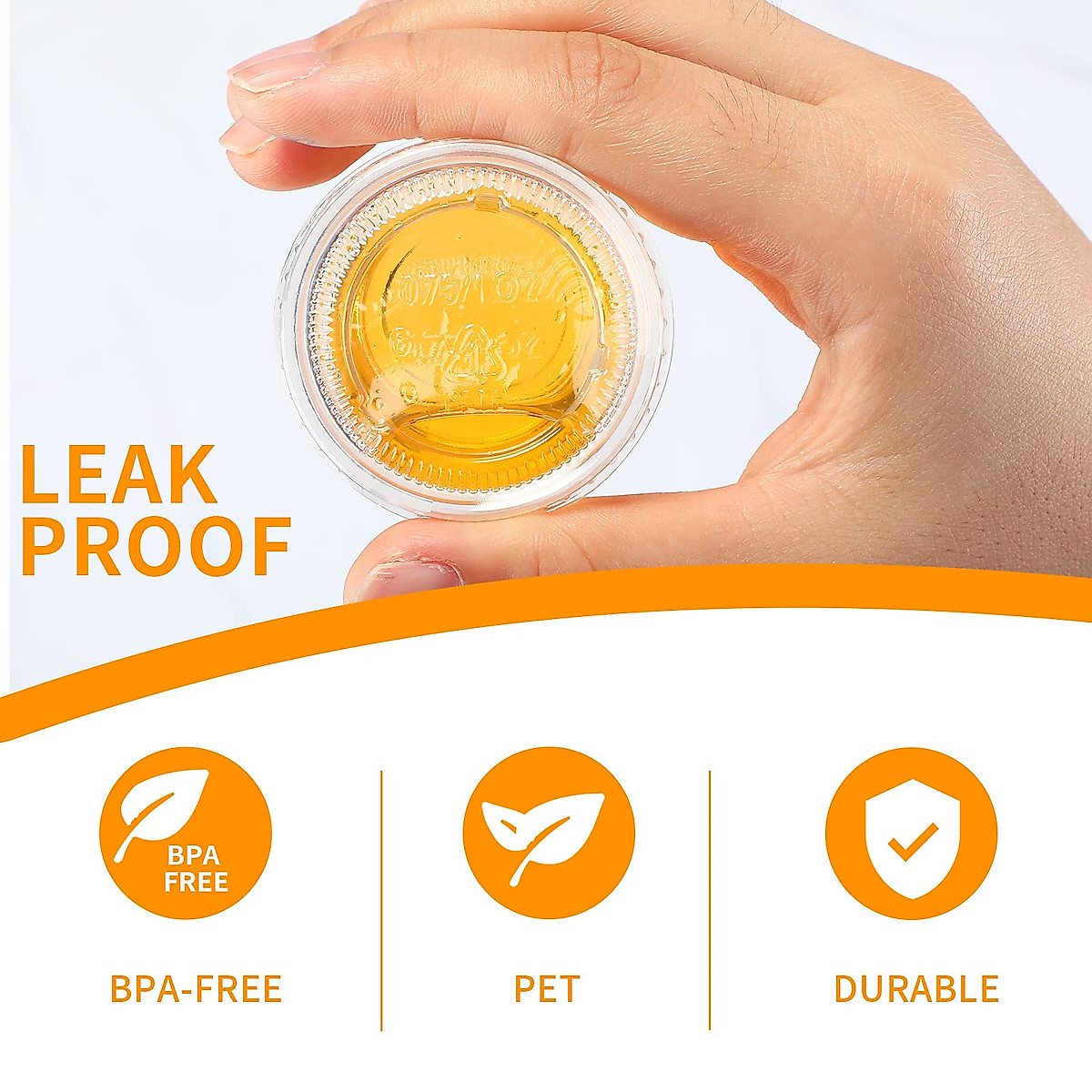 Macarrie 1000 Pieces 1 oz Containers with Lids 1 oz Portion Cups Disposable Souffle Cups Sauce Cups Salad Dressing Container Plastic Food Cups for Restaurant Picnic Birthday Wedding Dinner Party