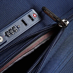 DELSEY Paris Helium DLX Softside Expandable Luggage with Spinner Wheels, Navy Blue, Checked-Large 29 Inch